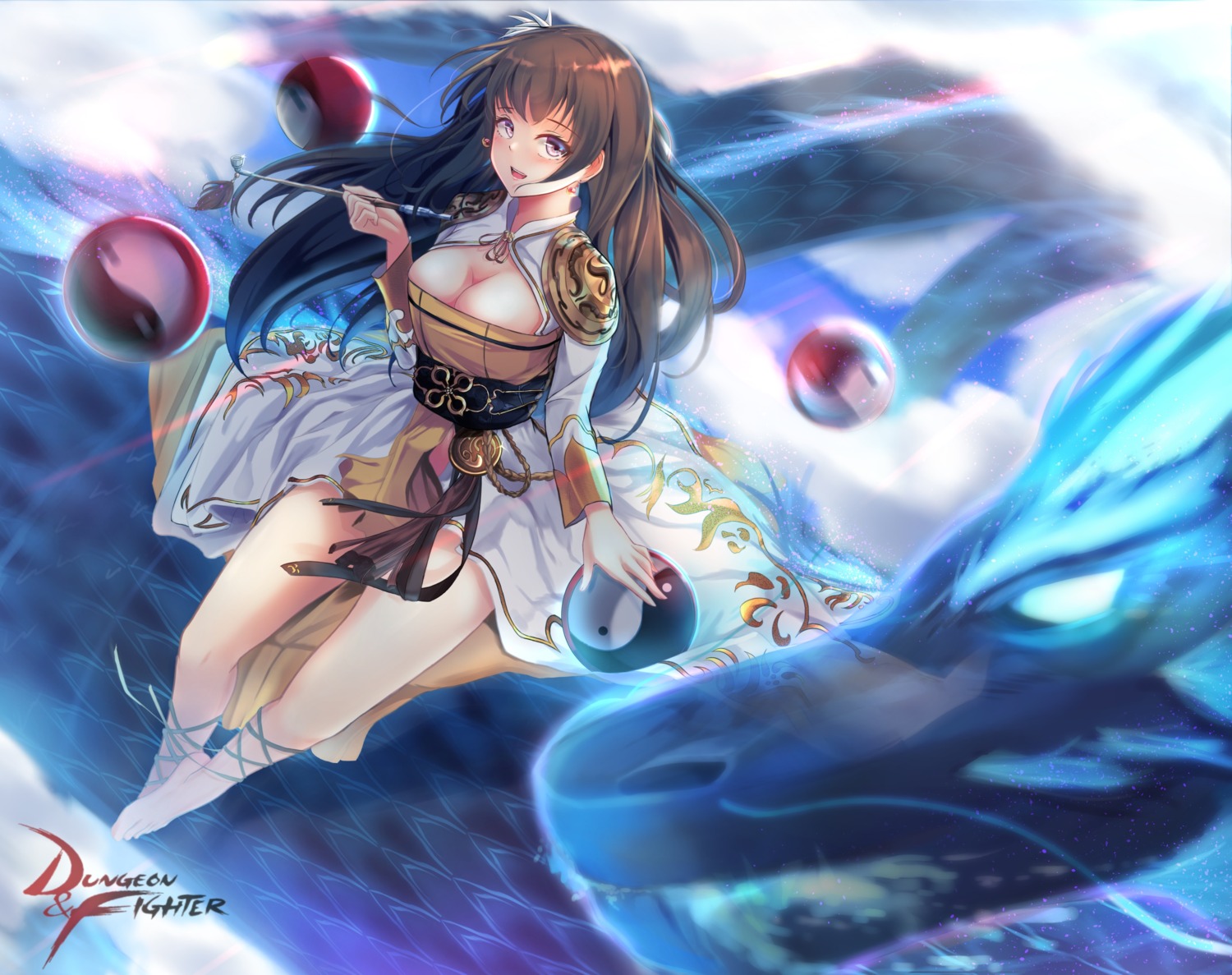 septet (zrca janne) dungeon fighter asian clothes cleavage smoking | #386803 | yande.re